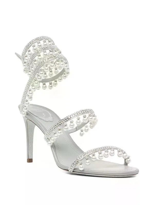 Rene Caovilla 80mm Embellished Spiral Sandals