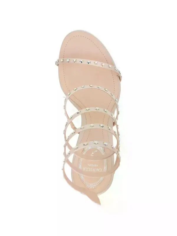 Rene Caovilla 100mm Cleo Sandals With Star Embellishments