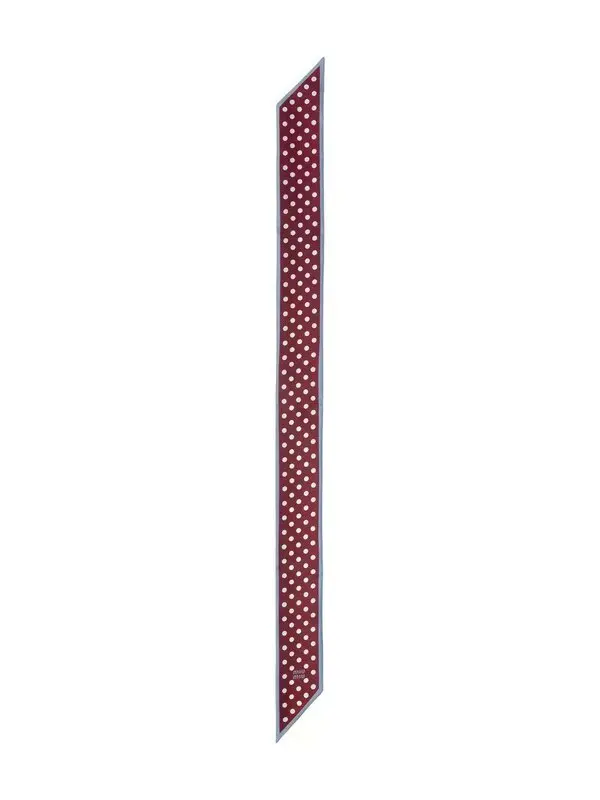 Miu Miu Polka Dot-print Twill Scarf - Red