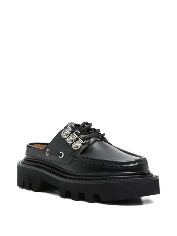 Toga Embellished Leather Mules