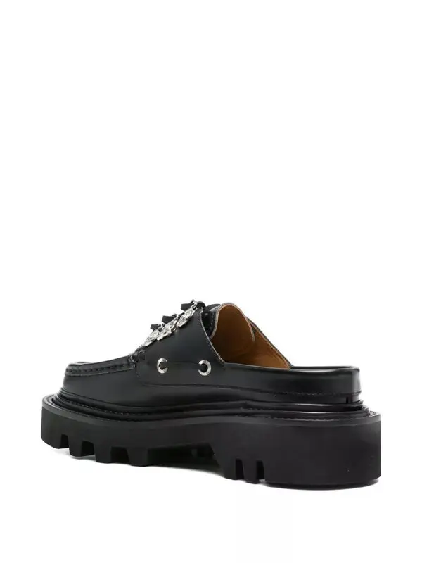 Toga Embellished Leather Mules