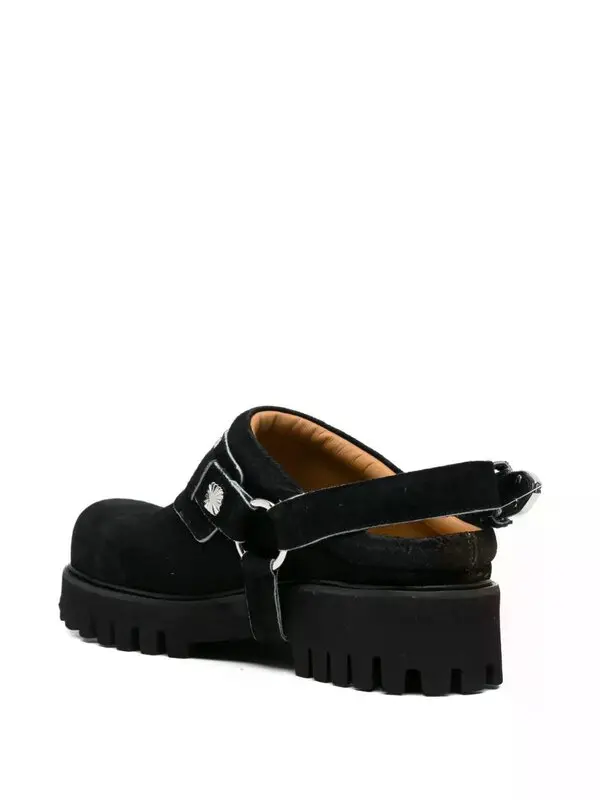TOGA VIRILIS Buckle Strap Suede Mules