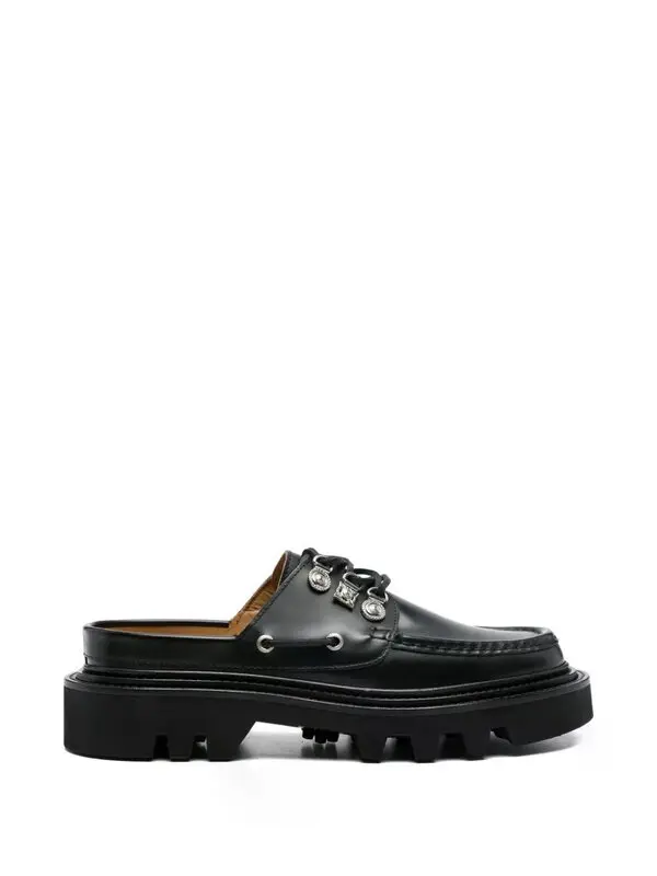 TOGA VIRILIS Lace-up Leather Mules