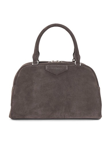 Givenchy Medium Antigona East West Bag Cube - Dark Grey