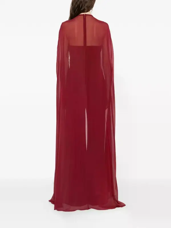 Elie Saab Sequin Embellished Cape Jumpsuit