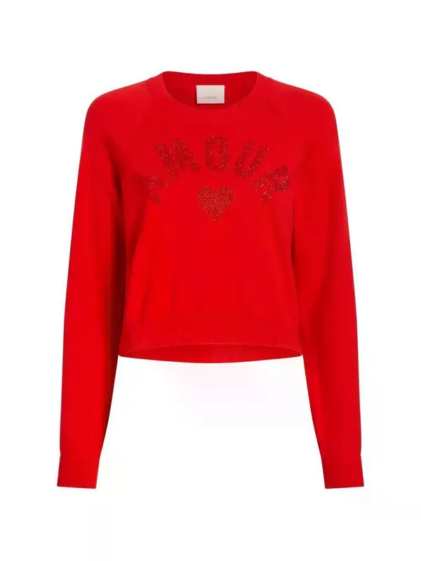 Cinq À Sept Amour Heart Motif Sweater