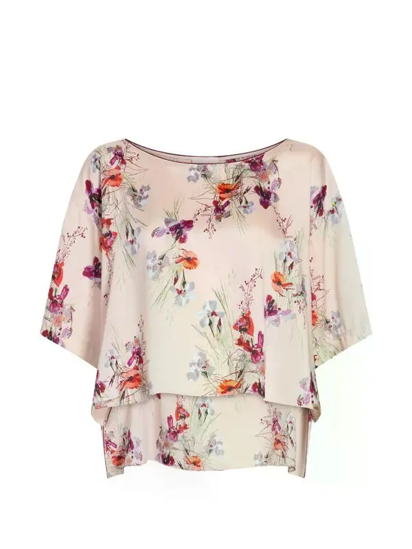 Cinq À Sept Floral Print Layered Blouse