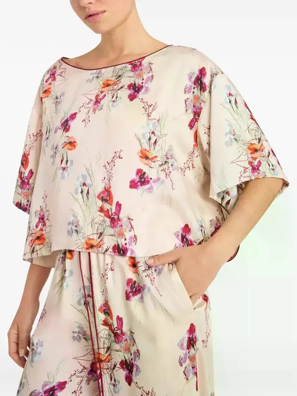 Cinq À Sept Floral Print Layered Blouse