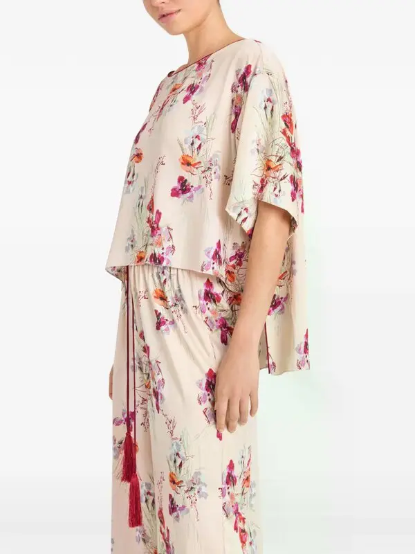 Cinq À Sept Floral Print Layered Blouse