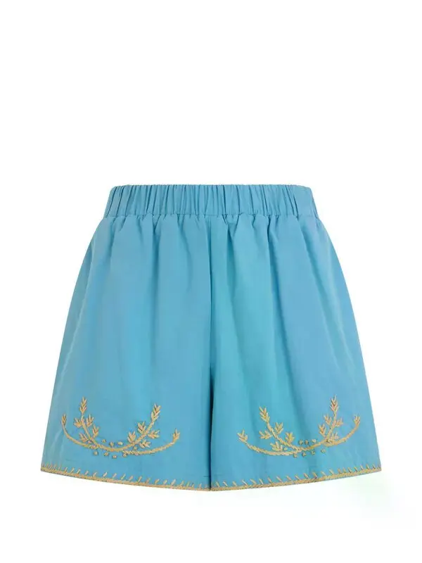 Red Valentino Embroidered Detail Shorts - Blue