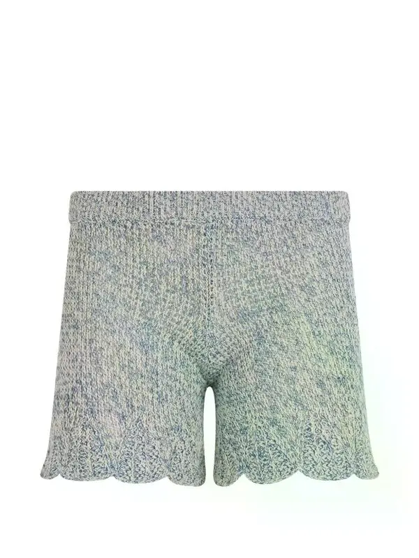 Red Valentino Knitted Shorts With Scalloped Hem