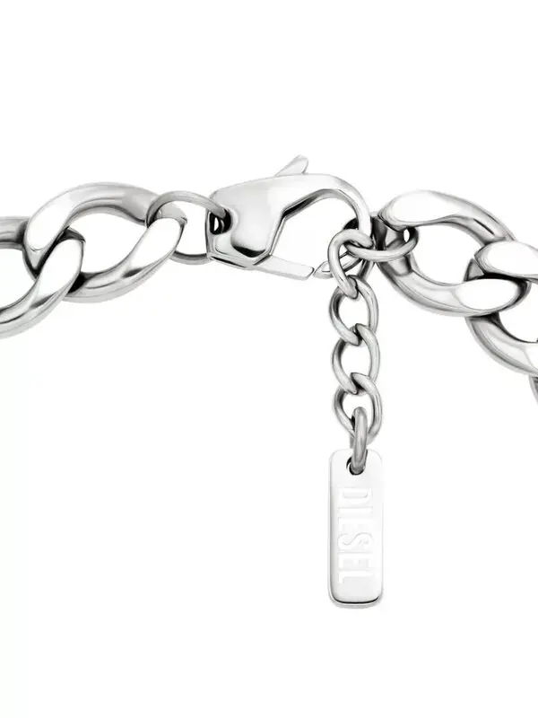 DIESEL® Stainless Steel Link Bracelet With Oval D Logo