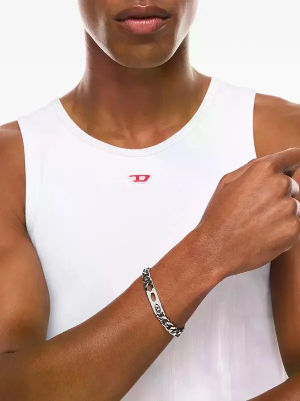 DIESEL® Stainless Steel Link Bracelet With Oval D Logo