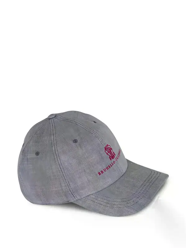 Brunello Cucinelli Linen Baseball Cap - Grey