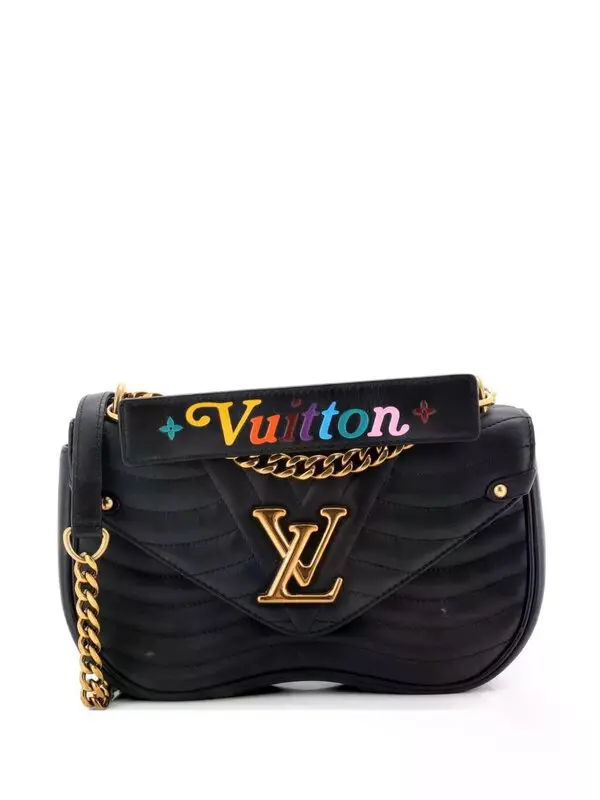 LOUIS VUITTON New Wave Chain Bag Quilted Leather Mm - Black