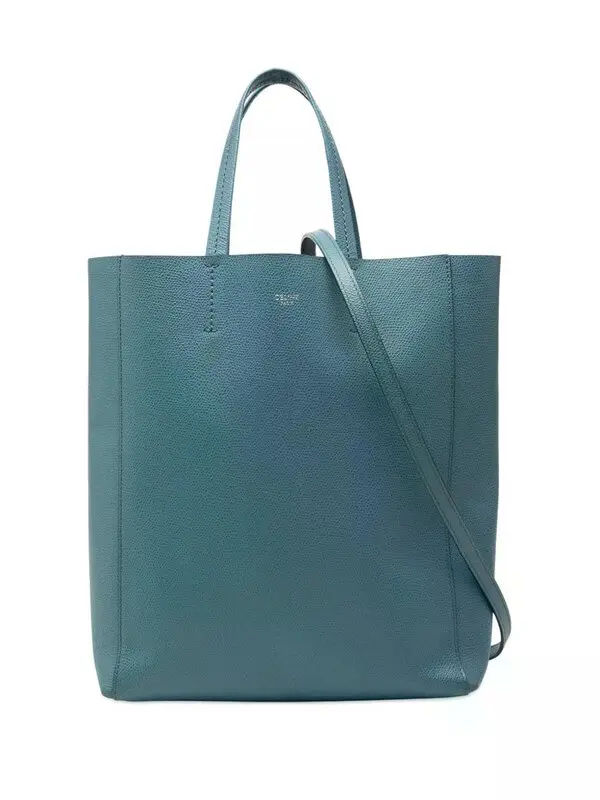 Celine Grained Calfskin Vertical Cabas Satchel
