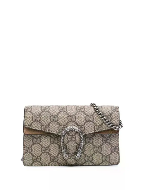 Gucci Mini Gg Supreme Dionysus Crossbody Bag - Brown