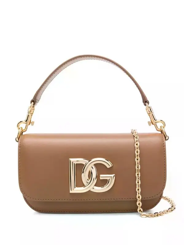 Dolce & Gabbana Calfskin Leather 3.5 Crossbody Bag - Brown