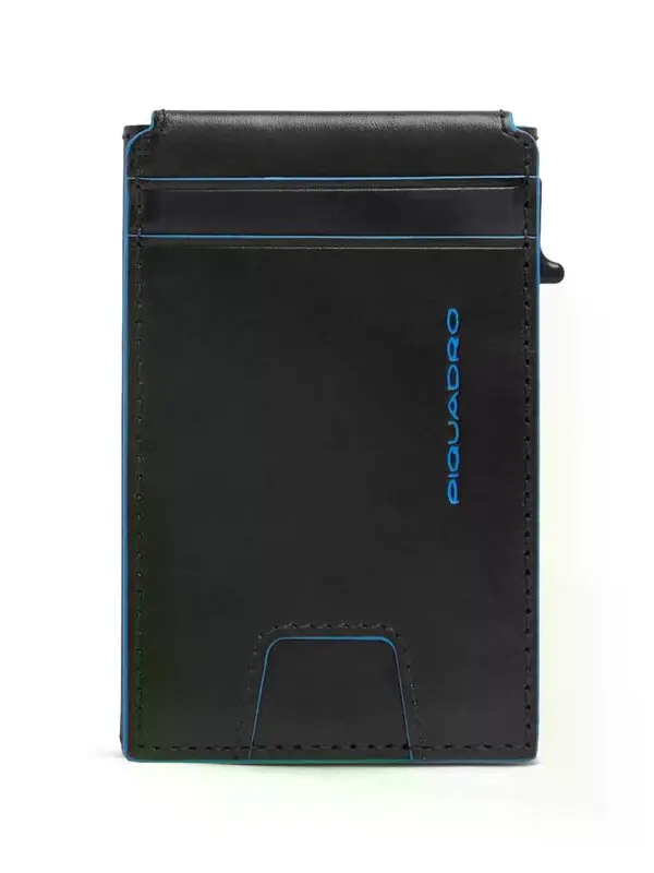 PIQUADRO Leather Card Holder - Black