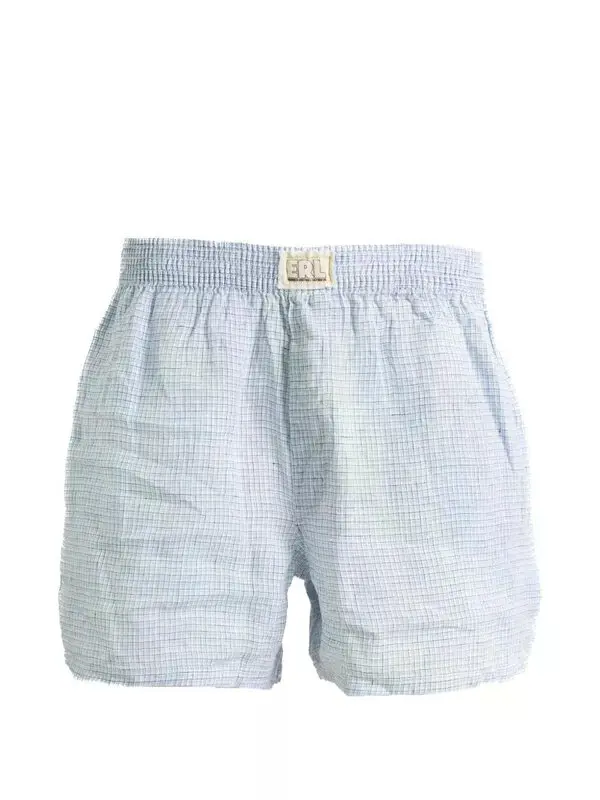 ERL Elasticated Checkered Boxers - Blue