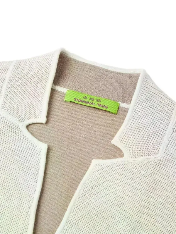 Shanghai Tang Textured Knit Blazer With Button Pockets - Neutrals