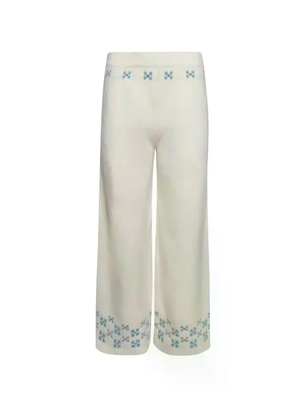 Calle Del Mar Fair Isle Wide Leg Trousers