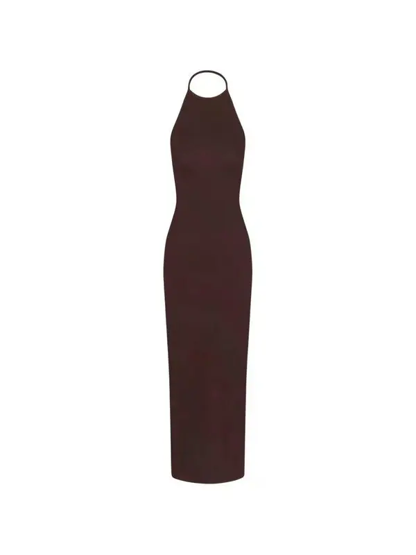 Eterne Halterneck Maxi Dress - Brown