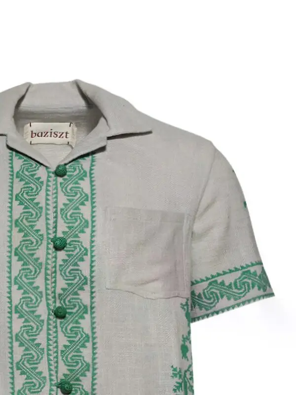 BAZISZT Tulum Embroidered Short-sleeve Shirt