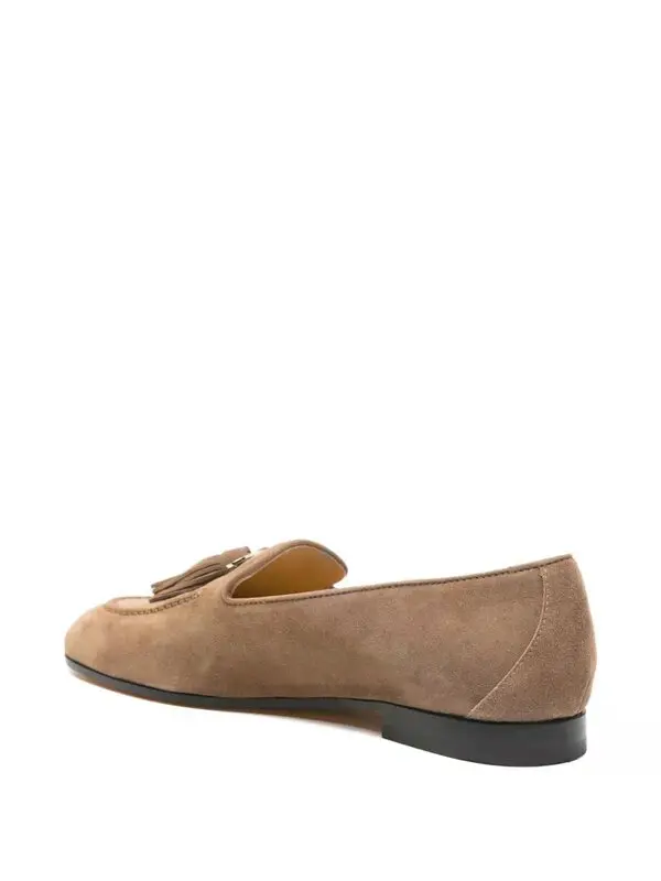 DOUCAL'S Suede Tassel Detail Loafers