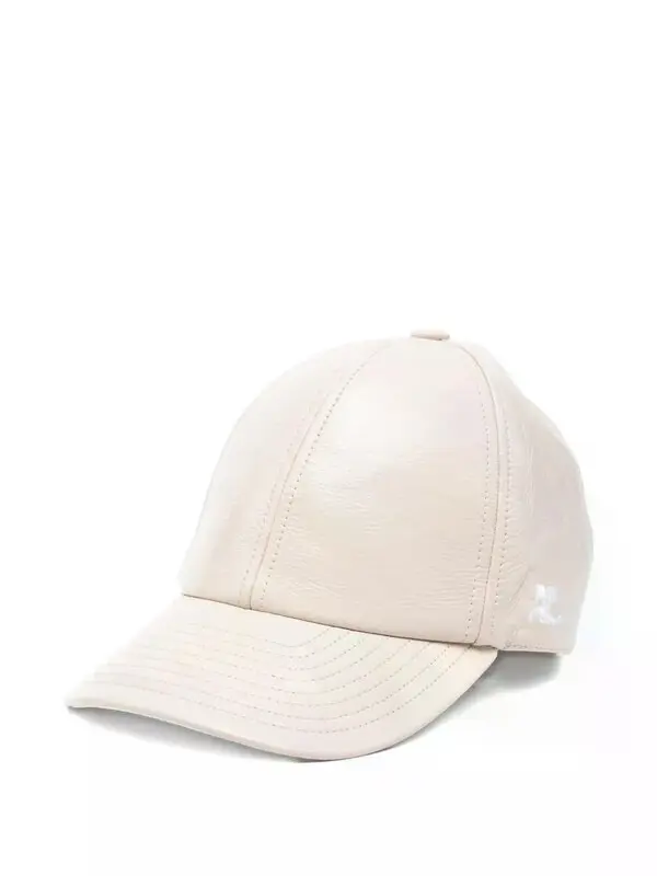 COURREGES Topstitched Visor Cap - Neutrals