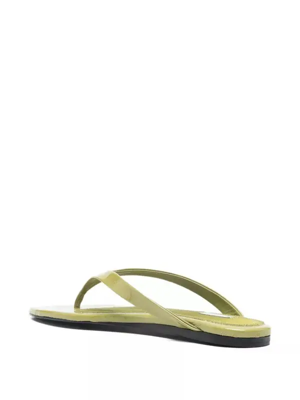 AMI Paris Leather Flat Sandals