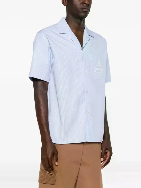 Gucci Striped Bowling Shirt