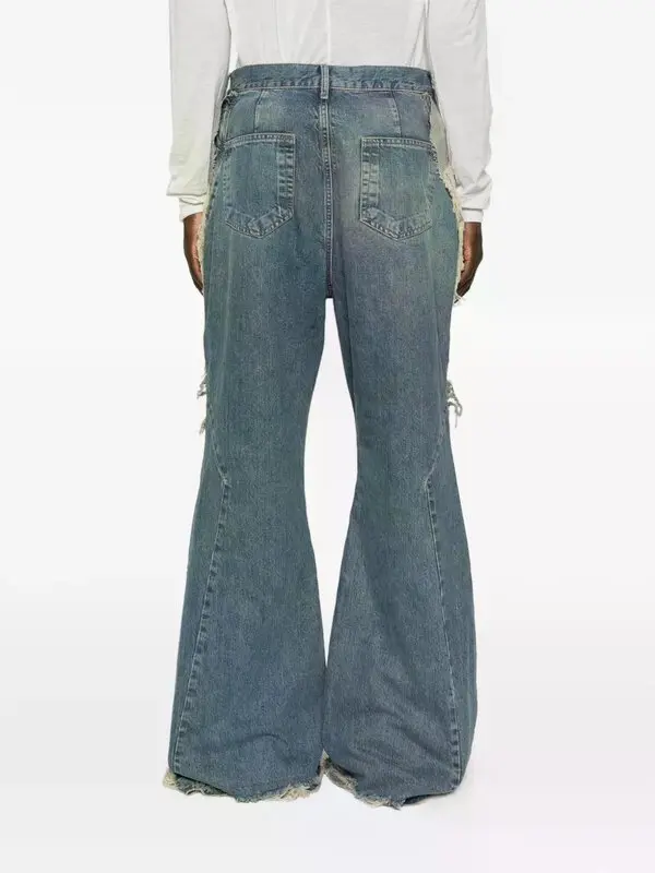 Rick Owens Frayed-trim Distressed Jeans