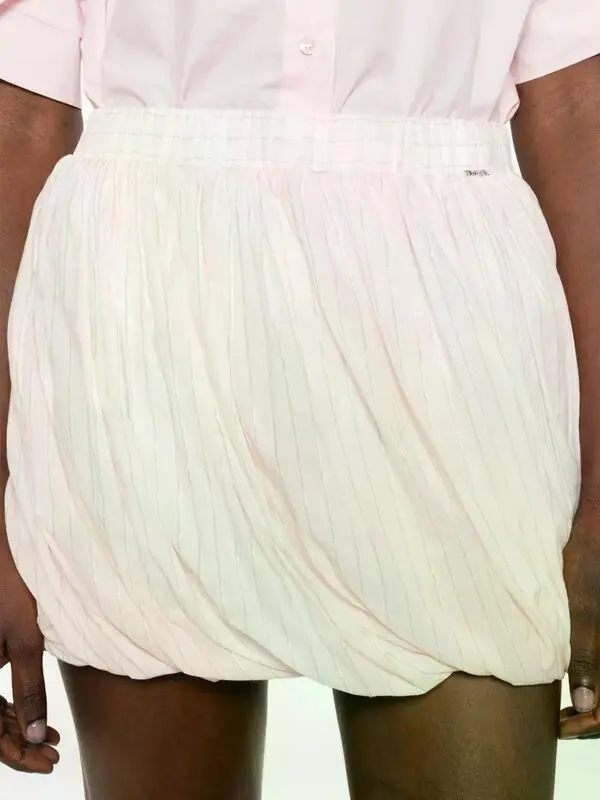 TWINSET Striped Organic Cotton Mini Skirt - Pink