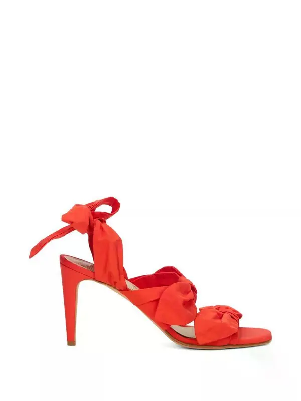 Red Valentino Bow Detail Ankle Strap Sandals - Red
