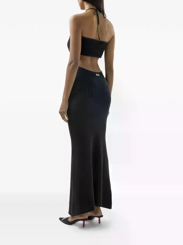 Gcds Halterneck Cut-out Maxi Dress