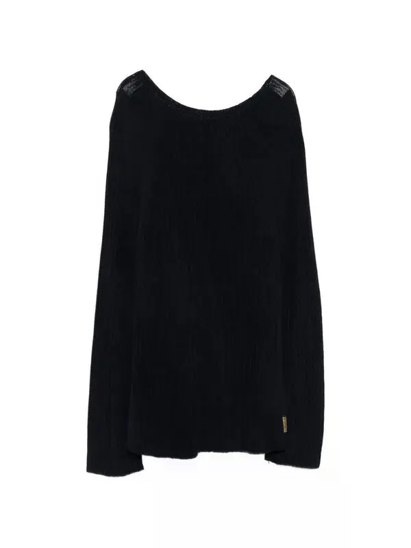 Giorgio Armani Ribbed Knit Long Sleeve Sweater