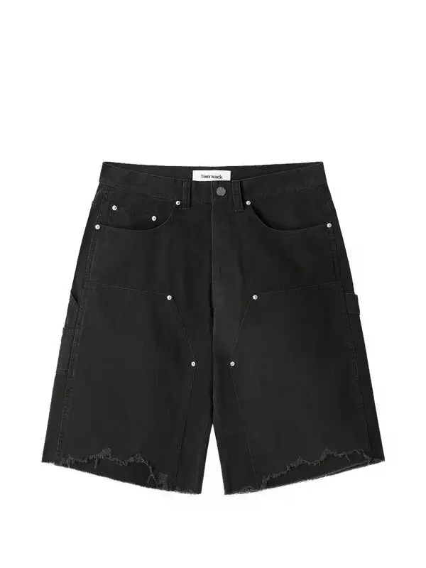 TONYWACK Distressed Effect Panelled Shorts