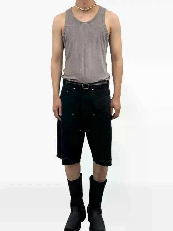 TONYWACK Distressed Effect Panelled Shorts