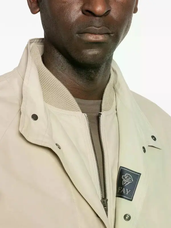 FAY Zip-up Bomber Jacket - Neutrals