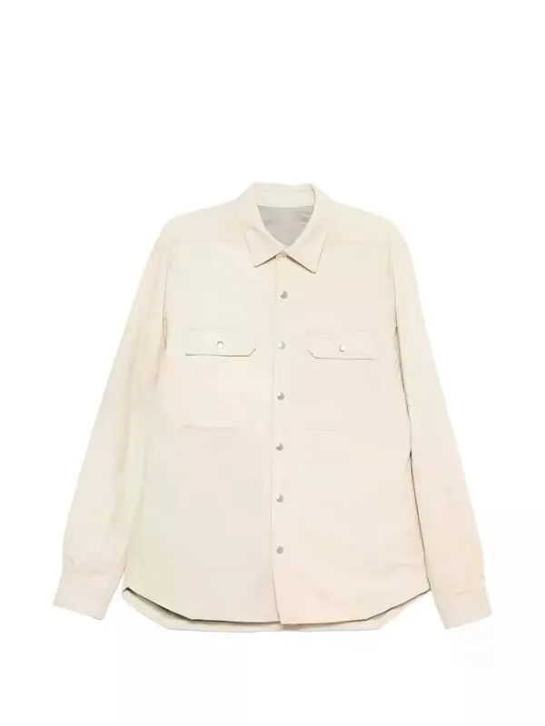 Rick Owens Buttoned Shirt Jacket - Neutrals
