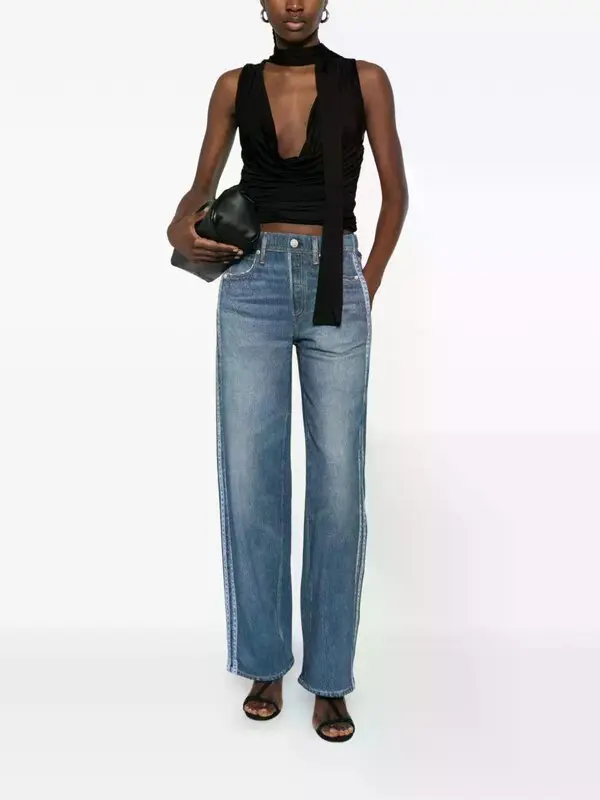 Rag & Bone Denim Print Track Pants - Blue