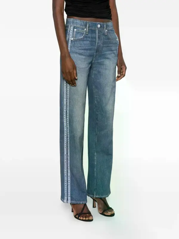 Rag & Bone Denim Print Track Pants - Blue