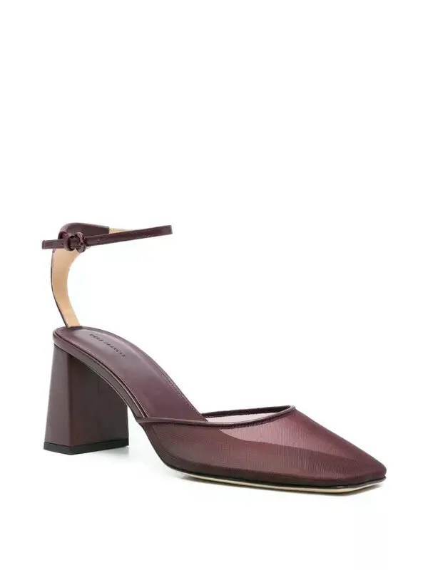 Dear Frances Felice Square Toe Ankle Strap Pumps
