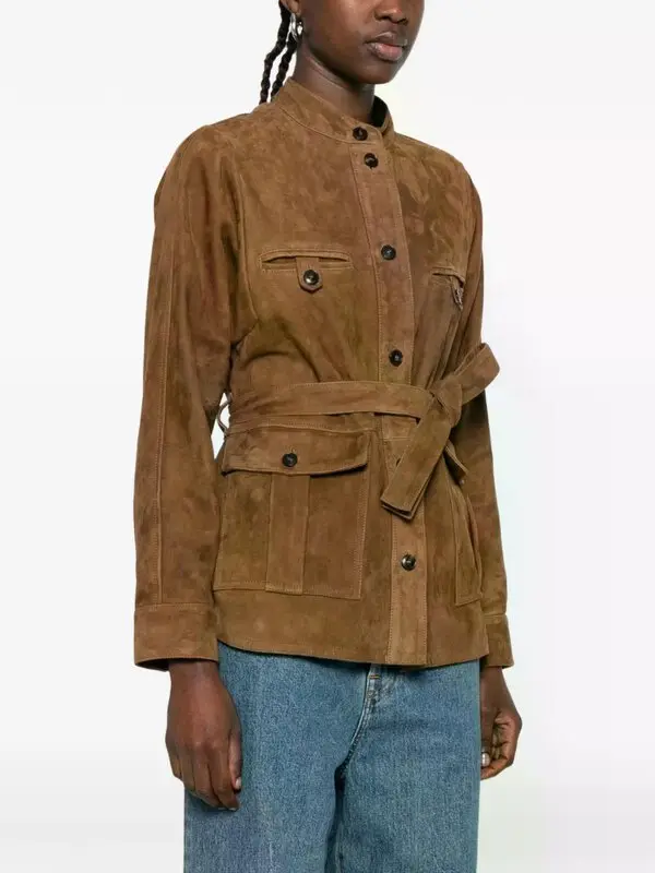YVES SALOMON Belted Leather Jacket