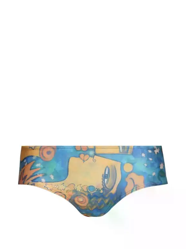 DONDE ESTEBAN Printed Bikini Bottom - Blue
