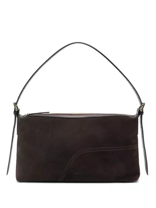 ATP ATELIER Castellare Zip Suede Tote - Brown