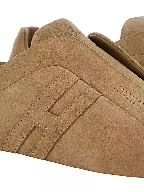 Hogan H580 Logo Detail Platform Sneakers - Brown