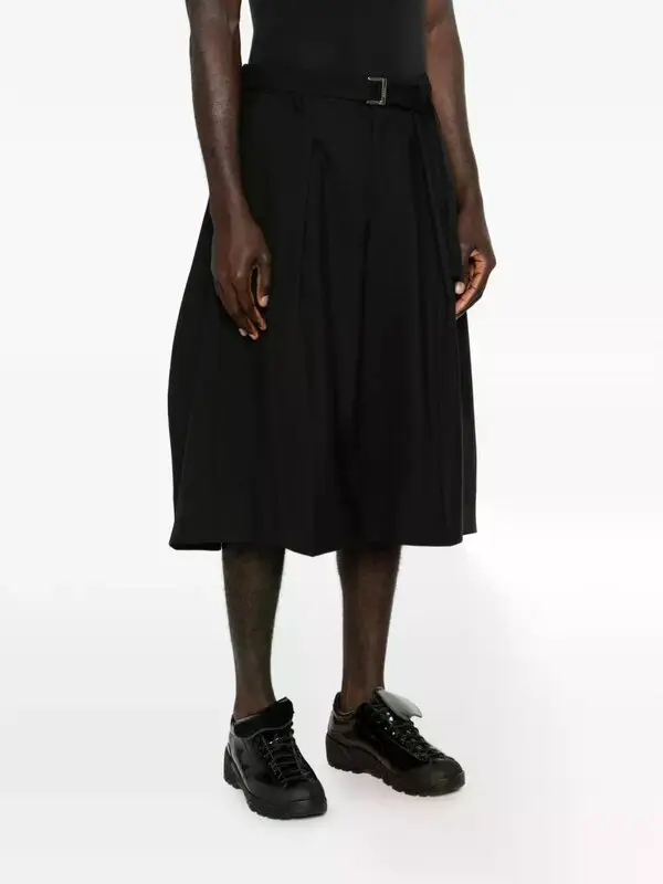 Sacai Belted Tailored Shorts - Black