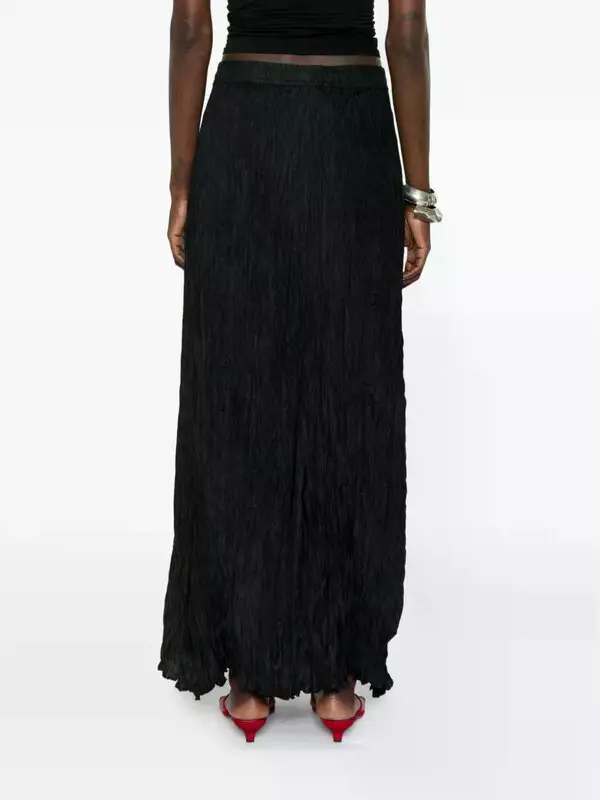 P.a.r.o.s.h Elasticated Waistband Maxi Skirt - Black